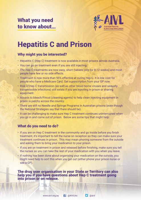 Hepatitis C and Prison: The Key Issues - Australian Injecting and ...